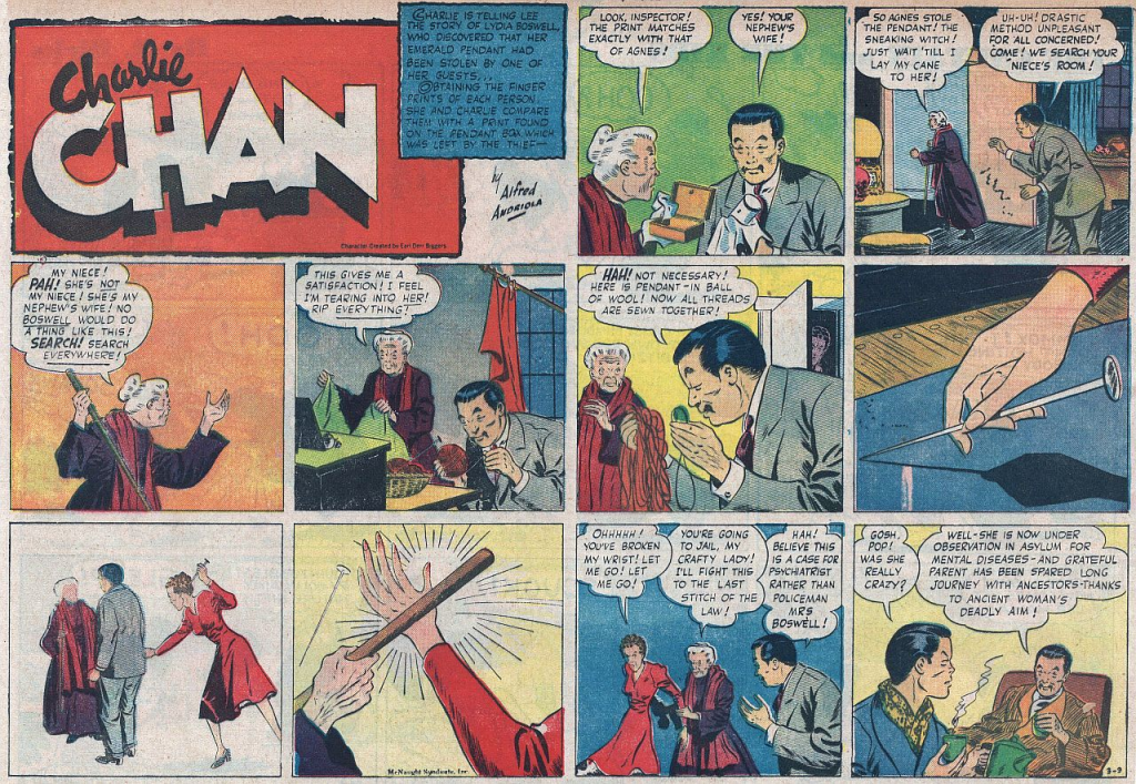 Sunday Comics: March 9, 1941 - The Charlie Chan Family Home