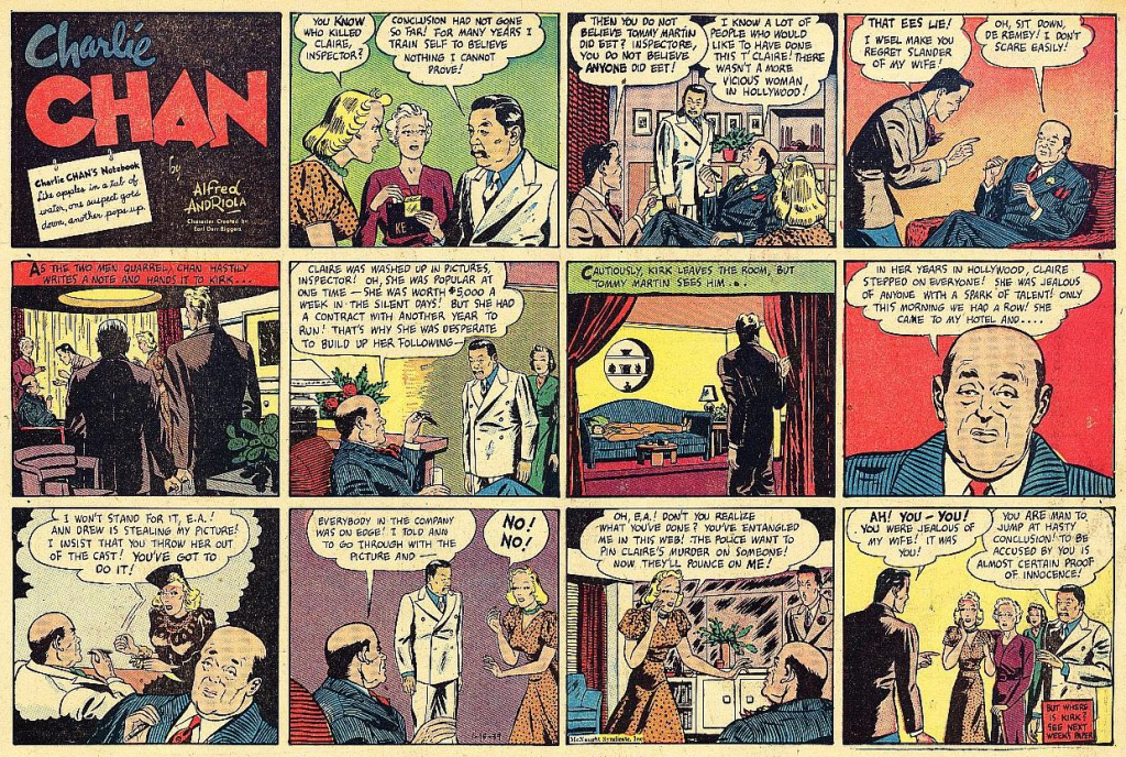 Sunday Comics: January 15, 1939 - The Charlie Chan Family Home