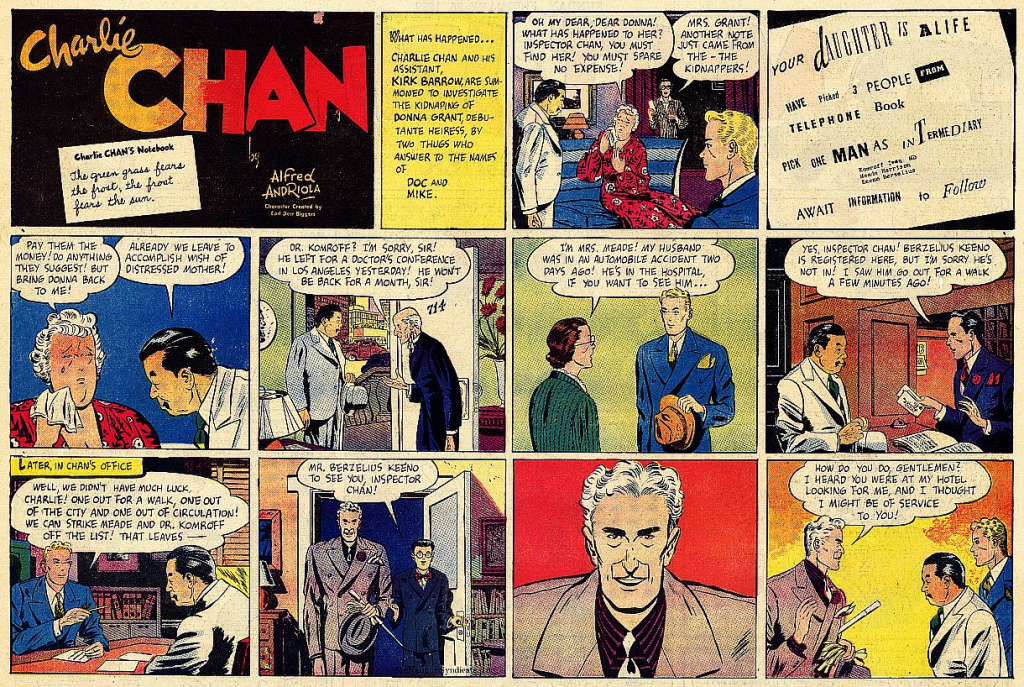 Sunday Comics: February 26, 1939 - The Charlie Chan Family Home