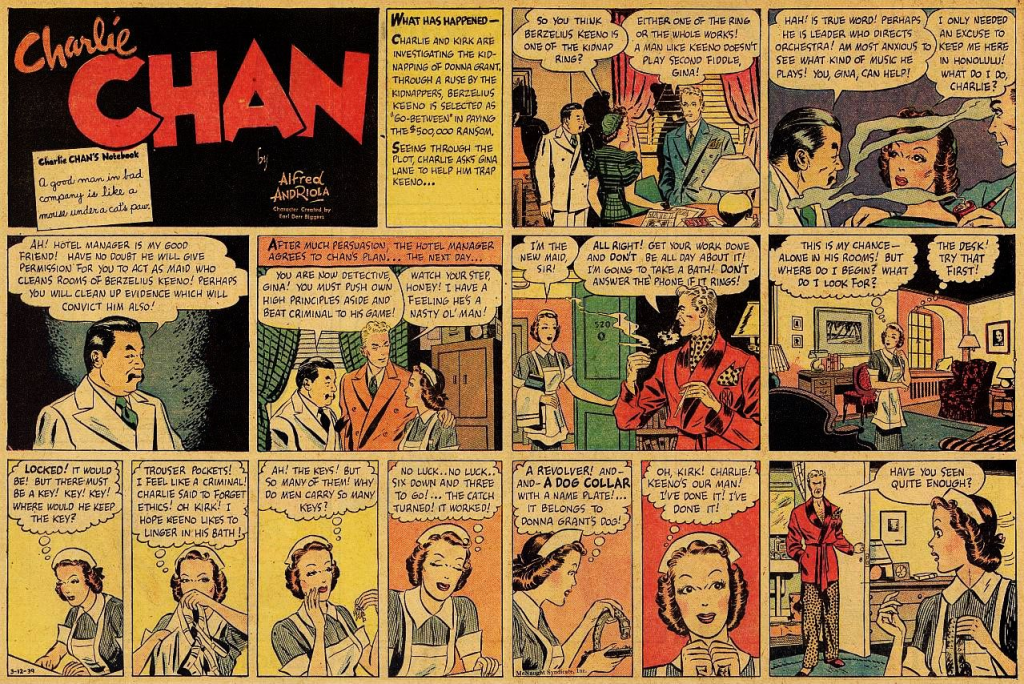 Sunday Comics: March 12, 1939 - The Charlie Chan Family Home