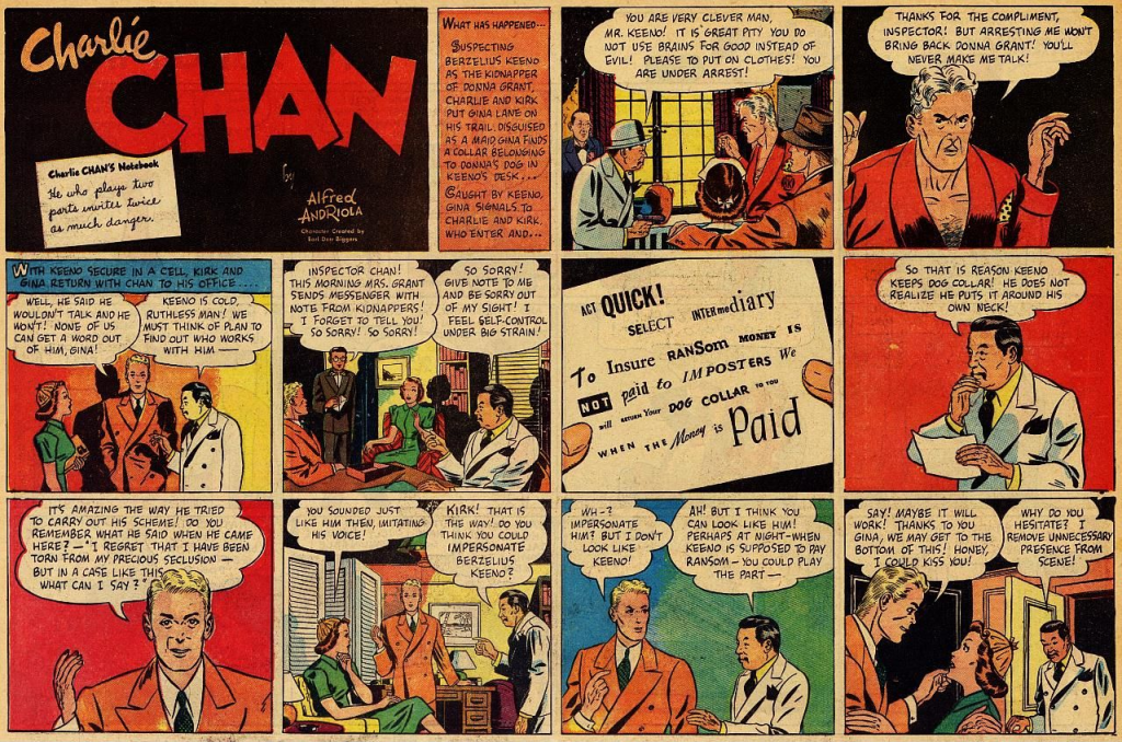 Sunday Comics: March 26, 1939 - The Charlie Chan Family Home