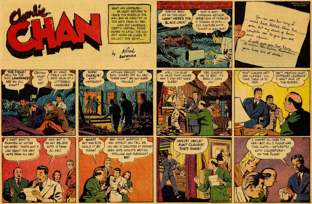 Sunday Comics: August 27, 1939 - The Charlie Chan Family Home